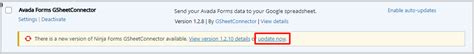 Update Plugin Google Sheet Connector