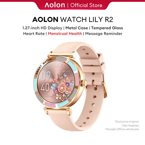 Jual Aolon Lily R Smartwatch Wanita Mm Slim Bluetooth Call Custom Watch Face Sport Mode