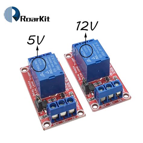 1 채널 5v 12v 릴레이 모듈 보드 실드 옵토 커플러 포함 Arduino용 하이 레벨 및 로우 레벨 트리거 지원