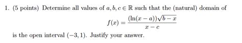 Solved Points Determine All Values Of A B CR Such That Chegg Com