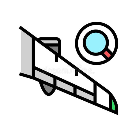 Wing Inspection Aircraft Color Icon Vector Illustration Stock Vector