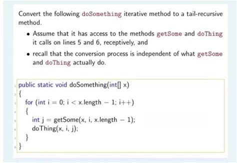 Solved Convert The Following Dosomething Iterative Method To