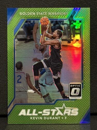 2018 Donruss Optic Kevin Durant 3 Lime Green Prizm 175 Golden State