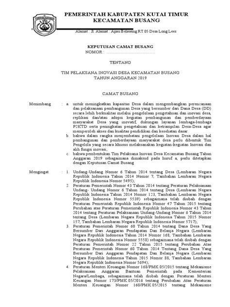 Draft Sk Tpid 2019 Pdf