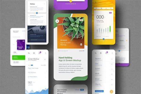 App Ui Screen Presentation Mockups Mockup App Ui Presentation