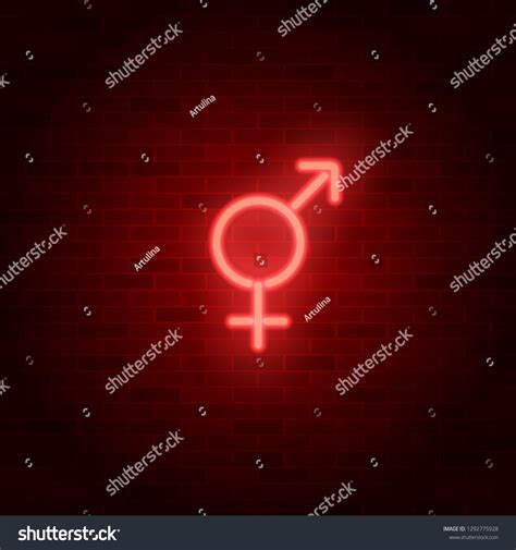 Neon Vector Male Female Sign Gender Stock Vector Royalty Free Shutterstock
