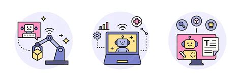 Premium Vector Artificial Intelligence Robot Arm And Computer