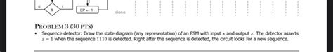 Solved 5 Ep 1 Done Problem 3 30 Pts • Sequence Detector