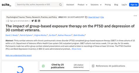 The Impact Of Group Based Exposure Therapy On The Ptsd And Depression