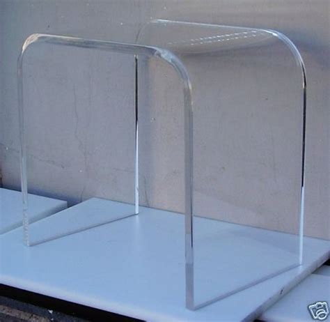 3 4 Clear Acrylic Lucite Plexiglass End Table Lucite Ebay For