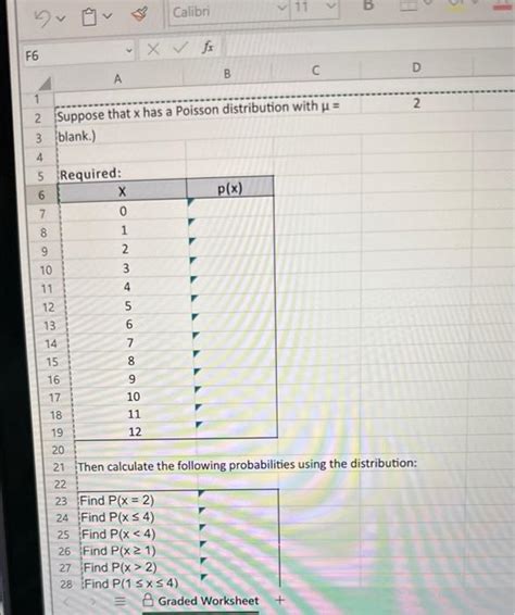 Solved Then Calculate The Following Probabilities Using The Chegg