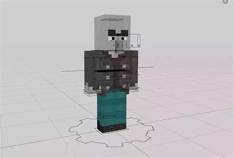 3d Model Minecraft Vindicator Rigged Vr Ar Low Poly Cgtrader