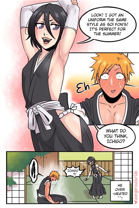 Kuchiki Rukia And Kurosaki Ichigo Bleach Drawn By Dangerousbride