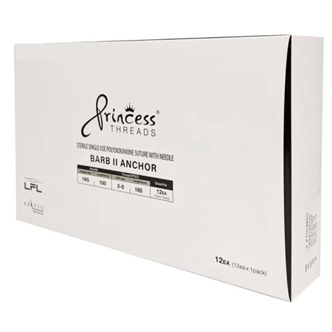 Croma Princess Threads Barb Ii Anchor Cannula 12 Pezzi Farmacia
