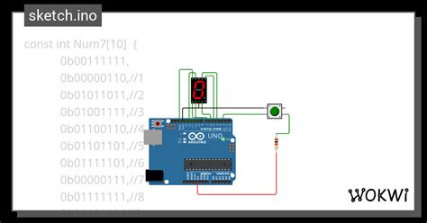 7seg Sw Wokwi ESP32 STM32 Arduino Simulator
