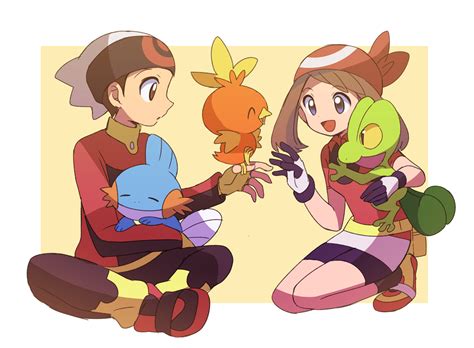 May Brendan Torchic Mudkip And Treecko Pokemon And More Drawn By Popcorn Danbooru