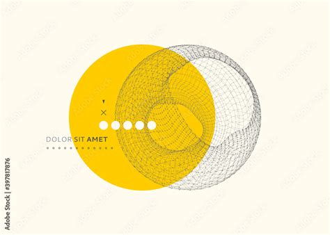 Wireframe Object With Lines And Dots Abstract 3d Connection Structure