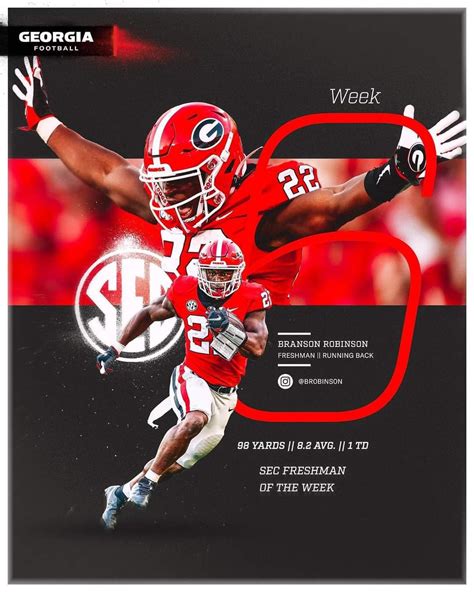 Branson Robinson Named Sec Freshman Of The Week Rgeorgiabulldogs