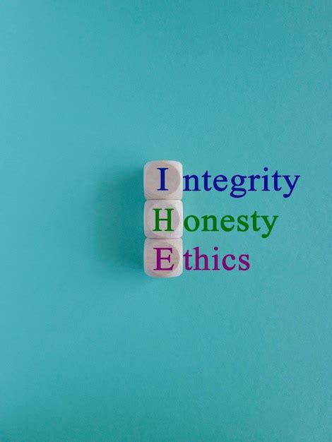Premium Photo Integrity Honesty Ethics Symbol Concept Words Integrity