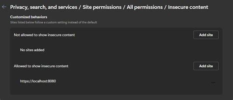 Microsoft Edge Allow Insecure Localhost Flag Removed In Version Stack Overflow