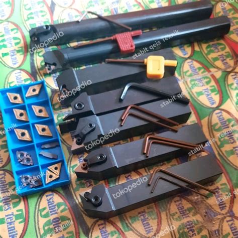 Jual Holder Bubut Set 25x25 Stang Pahat Bubut Komplit 25mm Set Insert
