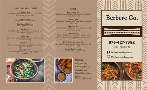 African Takeout Menu Inspiration Template By Musthavemenus