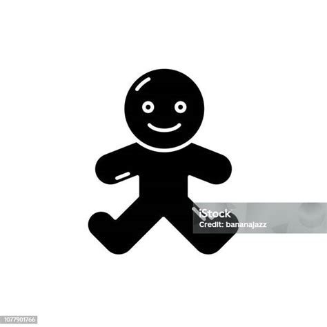 진저 브레드 남자 블랙 아이콘 고립 된 배경에 로그인 벡터 진저 맨 개념 기호 그림 생강에 대한 스톡 벡터 아트 및 기타 이미지 생강 갈색 개념 Istock