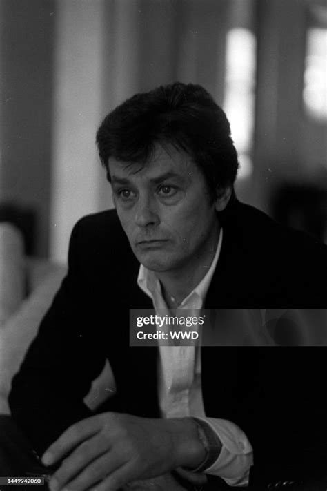Actor Alain Delon Being Interviewed On New Mens Fragrance News Photo