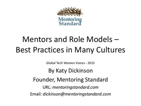 Mentors And Role Models Best Practices In Many Cultures Voices 20