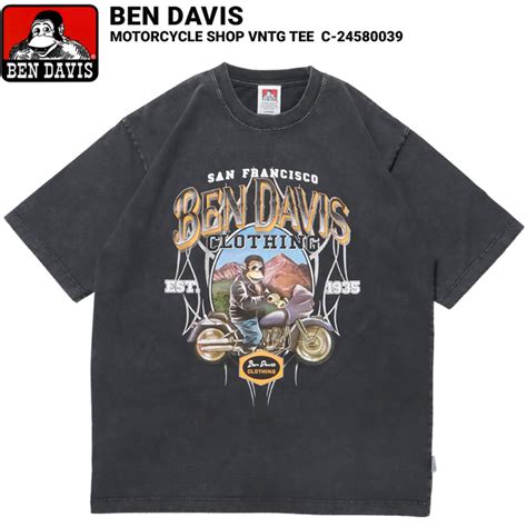 BEN DAVIS ベンデイビス Tシャツ MOTORCYCLE SHOP VNTG TEE 半袖 カットソー トップス ヴィンテージ T