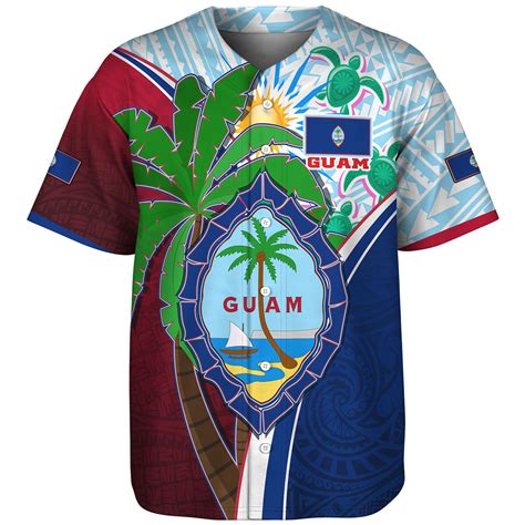 Guam Baseball Shirt Custom Guam Chamorro Coconut Tree Of Life