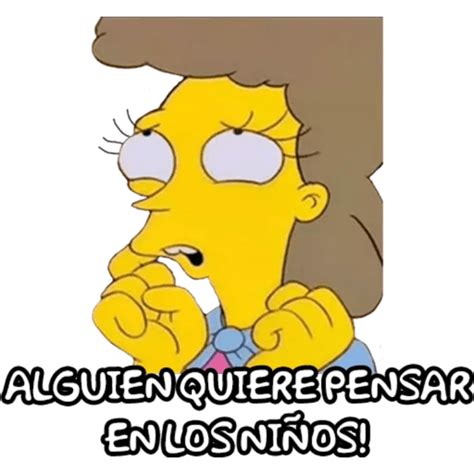 Sticker Alguien Quiere Pensar En Los Niños Png Descargarstickers