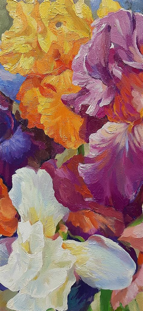 Інтерєрні Картини Іриси 50х70см олійними фарбами на полотні 5 500 грн Живопис Вінниця на Olx