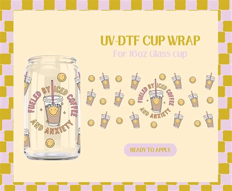 Fueled By Iced Coffee Uv Dtf Wrap Oopsie Daysy Prints