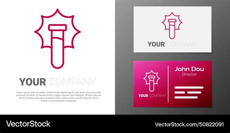 Logotype Line Chemical Experiment Explosion Vector Image
