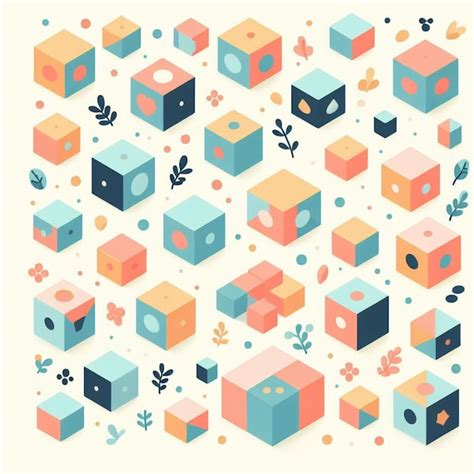 Premium Photo Cubic Seamless Pattern
