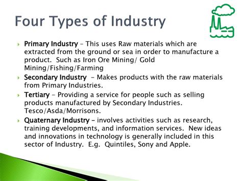 Four Types Of Industry
