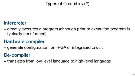Compiler Construction Lecture 1 What Is A Compiler PPT