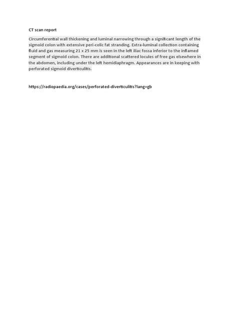 Case 2 Ct Scan Report Pdf