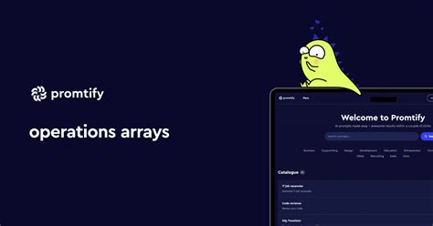 Operations Arrays Promtify