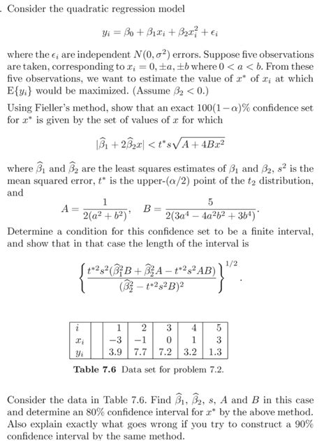 Consider The Quadratic Regression Model Chegg