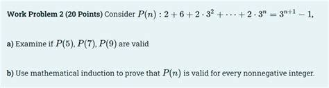 Solved Work Problem Points Consider Chegg