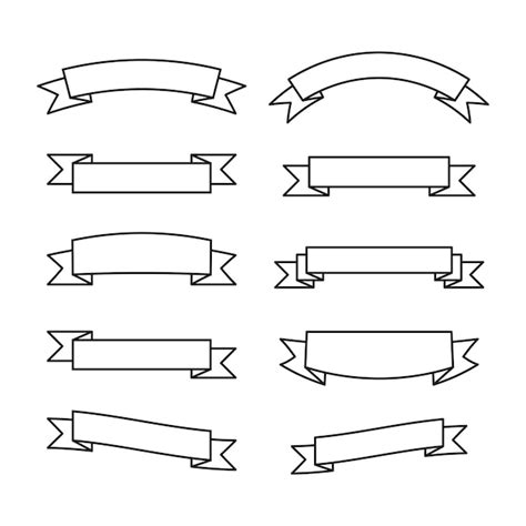 Premium Vector Set Of Flat Vector Ribbons Banners