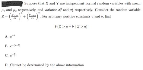 solved 8 2 5 points suppose that x and y are independent