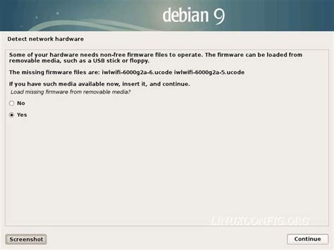 How To Load Missing Firmware From Removable Media During Debian Linux Installation LinuxConfig