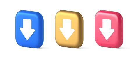 Arrow Down Button Keyboard Navigation Pointer Cyberspace Downloading