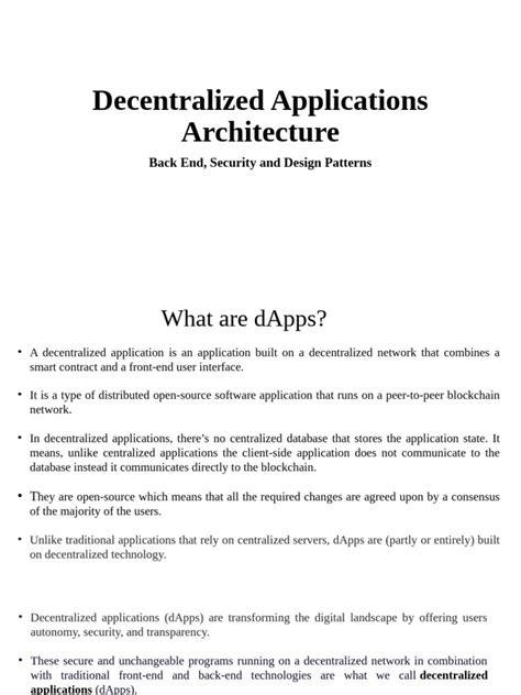 Dapps Pdf Computing Information Technology