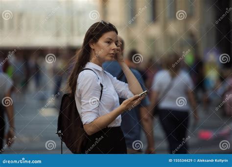 Girl On The Street Among The Crowd Of Passers By Photos In The Style