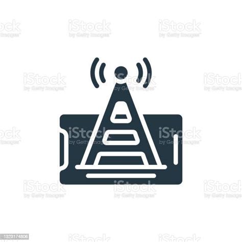셀 타워 아이콘입니다 웹 사이트 디자인 및 모바일 앱 개발 인쇄를위한 글리프 셀 타워 아이콘 흰색 배경에 고립 된 사물의 가득 찬 인터넷에서 셀 타워 아이콘 0명에 대한