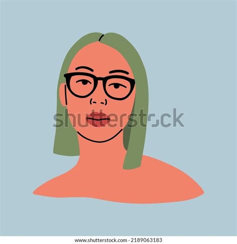 Woman Glasses Portrait Beautiful Fashion Look Stock Vector Royalty